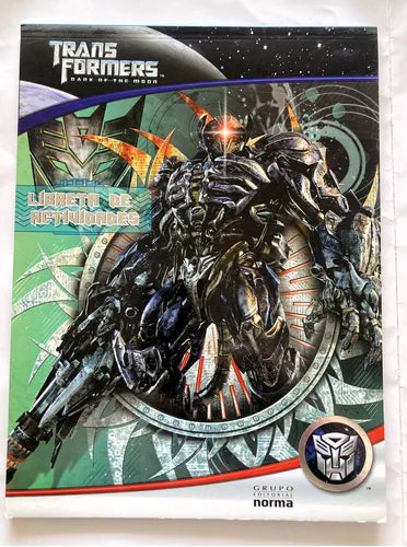 Libreta de actividades Transformers – Caza del Libro